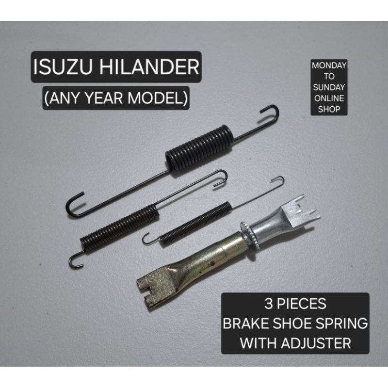 3 Pieces Brake Shoe Spring with Adjuster for Isuzu Hilander (ANY YEAR ...