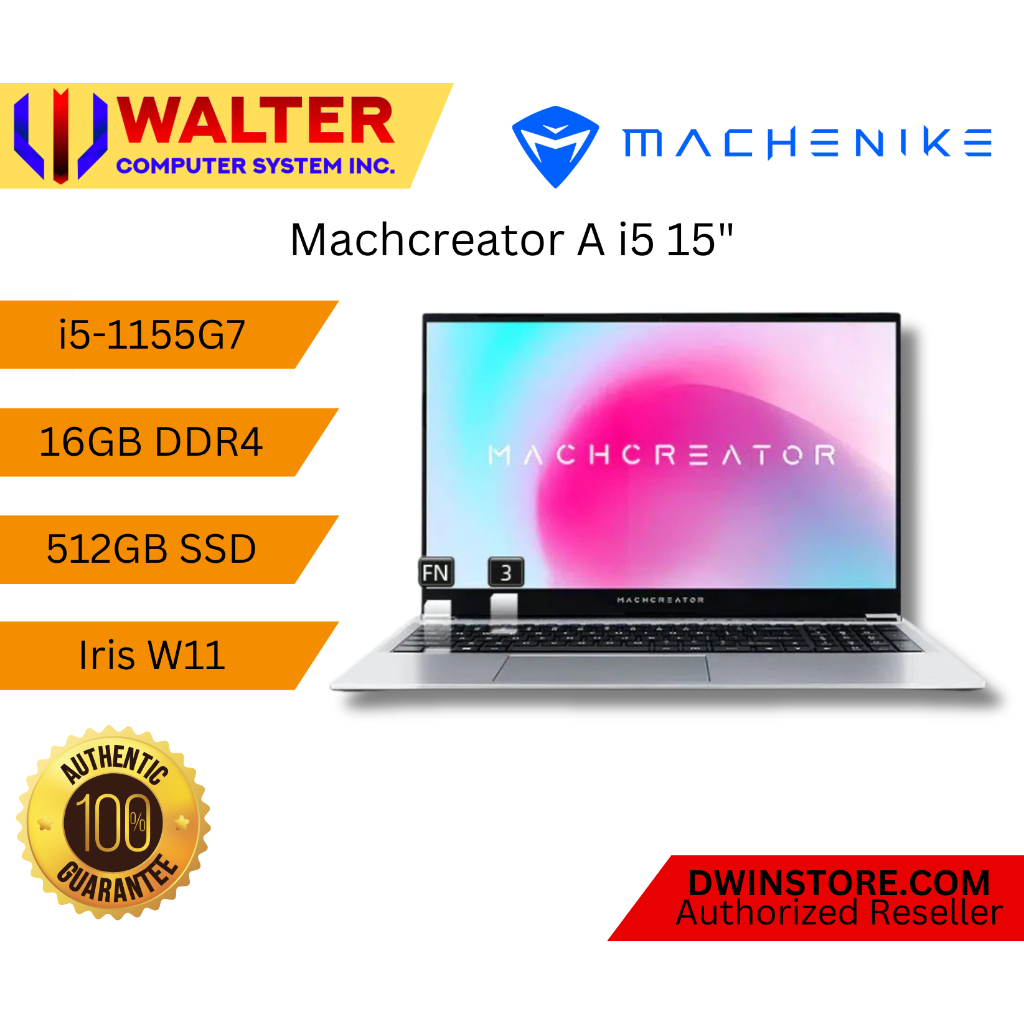 Machcreator A i5 15" i5-1155G7/16GB DDR4/512GB SSD/Iris W11 | Shopee ...