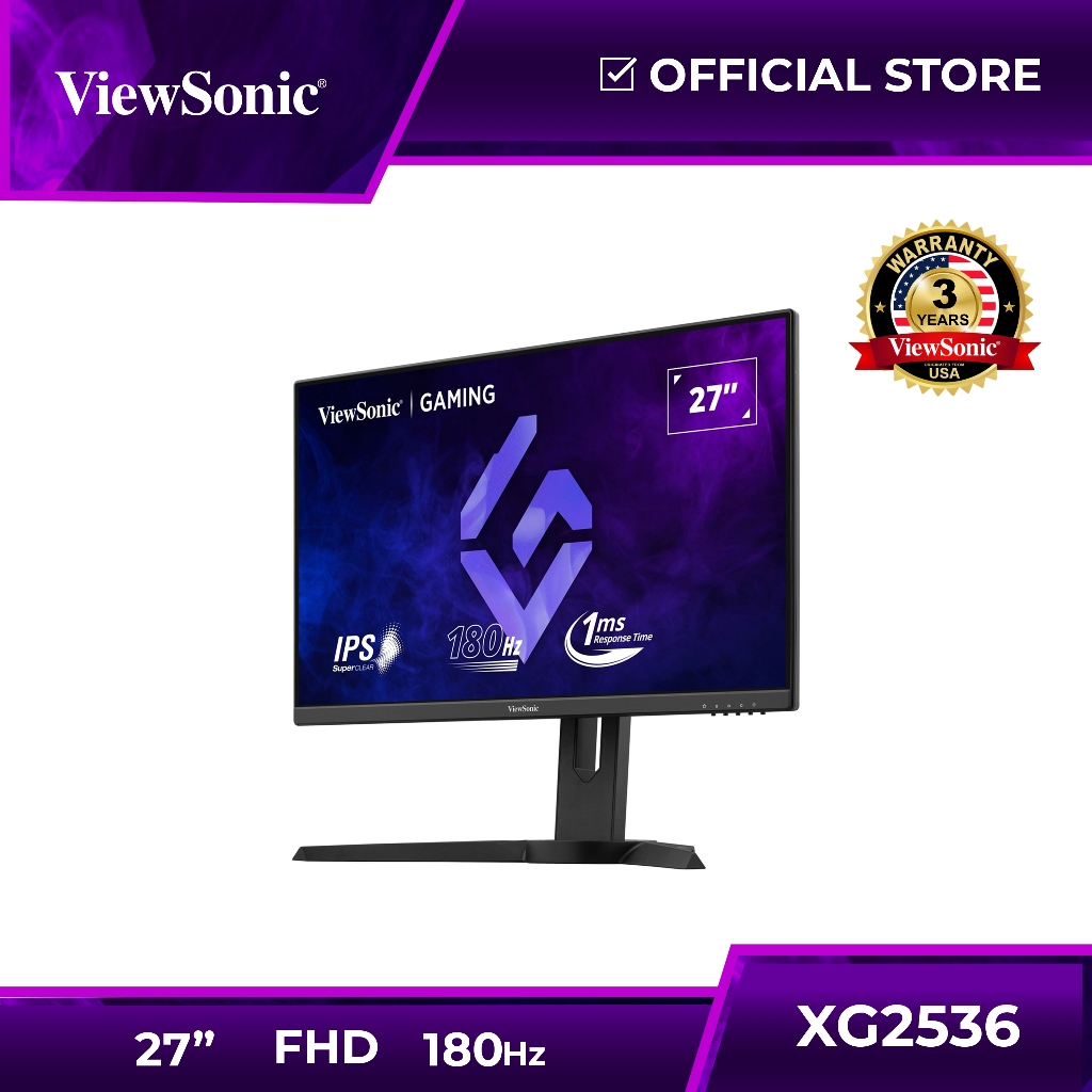 ViewSonic XG2536 24.5" FHD 280Hz 0.5ms IPS Technology with AMD FreeSync ...
