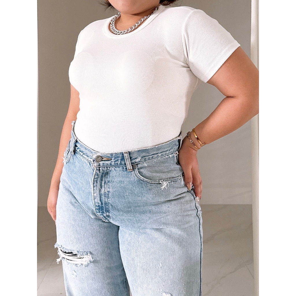 Comfortable and Stylish Ribbed Cotton T-Shirts for Large Body Frames ...