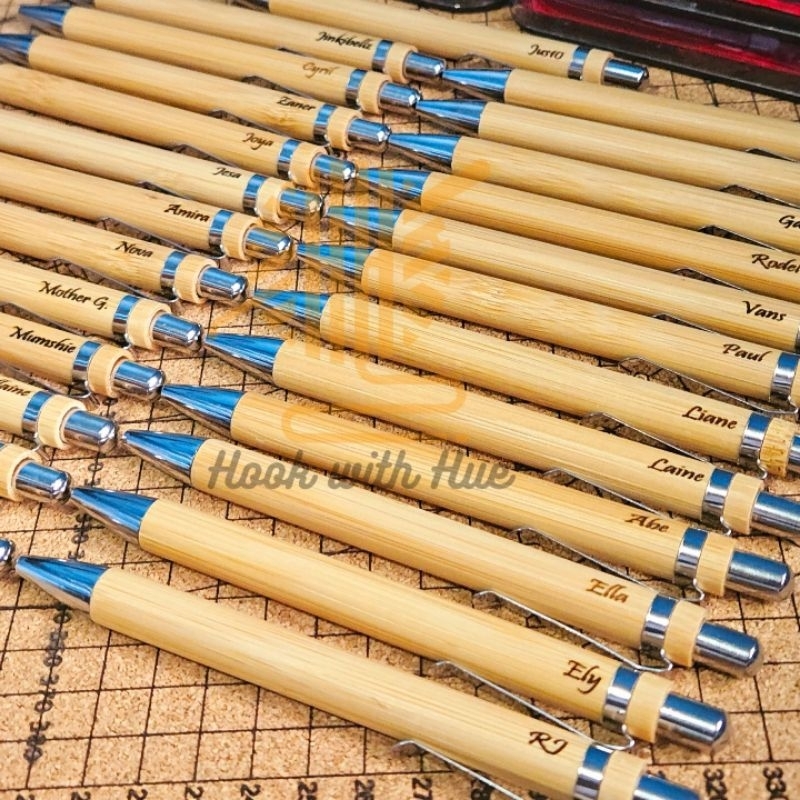 Personalized Engraved Bamboo Pen | Shopee Philippines