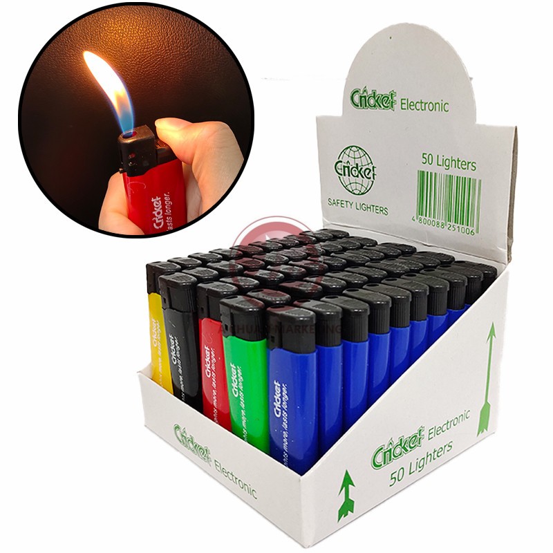 005-50pcs/1box Cricket Disposable Lighters Lights More Lasts Longer ...