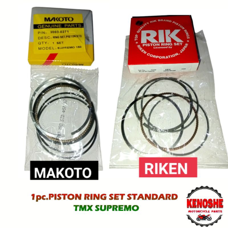 1pc.PISTON RING SET STANDARD TMX SUPREMO(MAKOTO,RIKEN) | Shopee Philippines