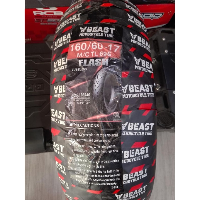 BEAST FLASH 160/60-17 TUBELESS TIRE | Shopee Philippines