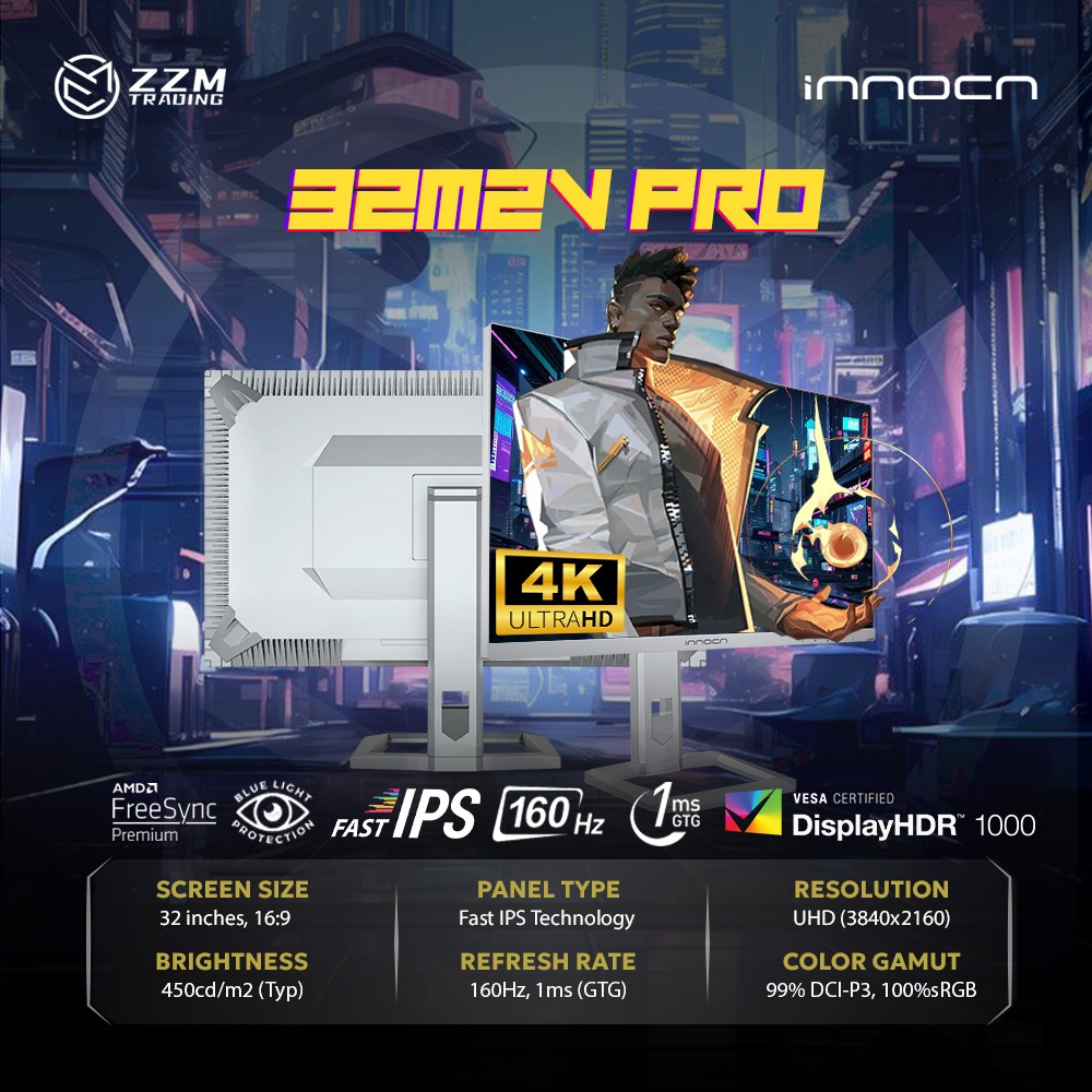 Innocn 32M2V 32" 16:9 Mini LED Gaming Monitor 4k 3840*2160 Res 144Hz ...