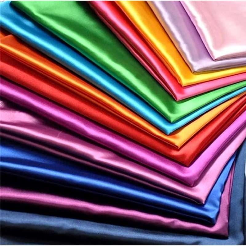light satin silk fabrick cloth tela glossy classic satin silk | Shopee ...