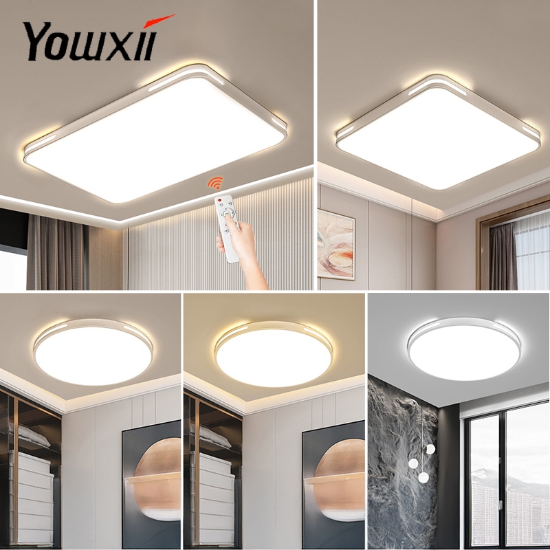 Yowxii Tri Color Ceiling Lights LED Room Light For Bedroom Living Room ...