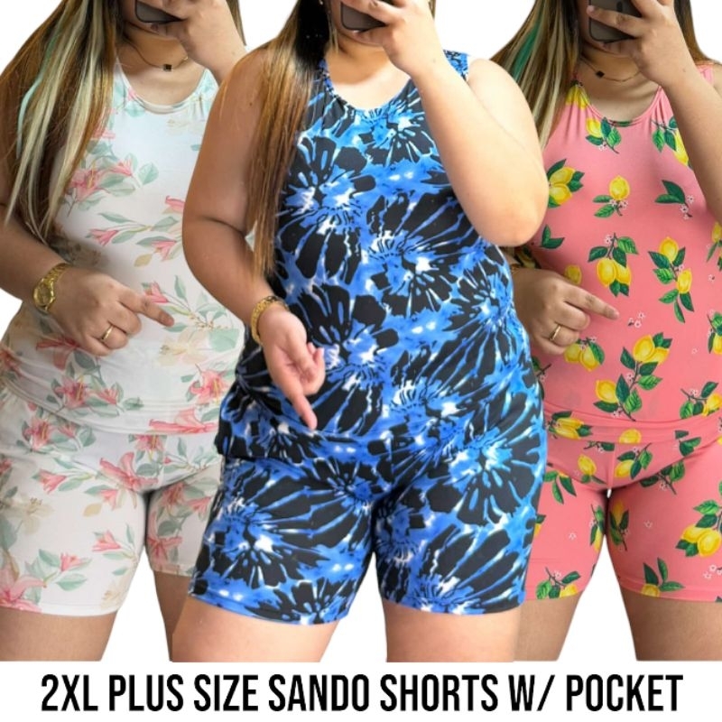 2XL Plus Size Sando Shorts Terno | Large-XXL | Taytay Tiangge Direct Supplier | Shopee Philippines