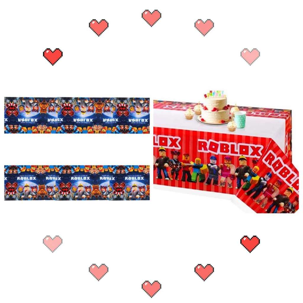 Table cover Cartoon character Roblox theme waterproof plastic party ...