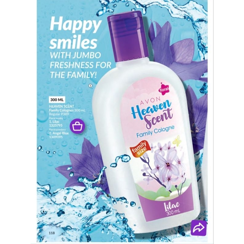 Avon HeavenScent Splash Family Cologne 300ml | Shopee Philippines