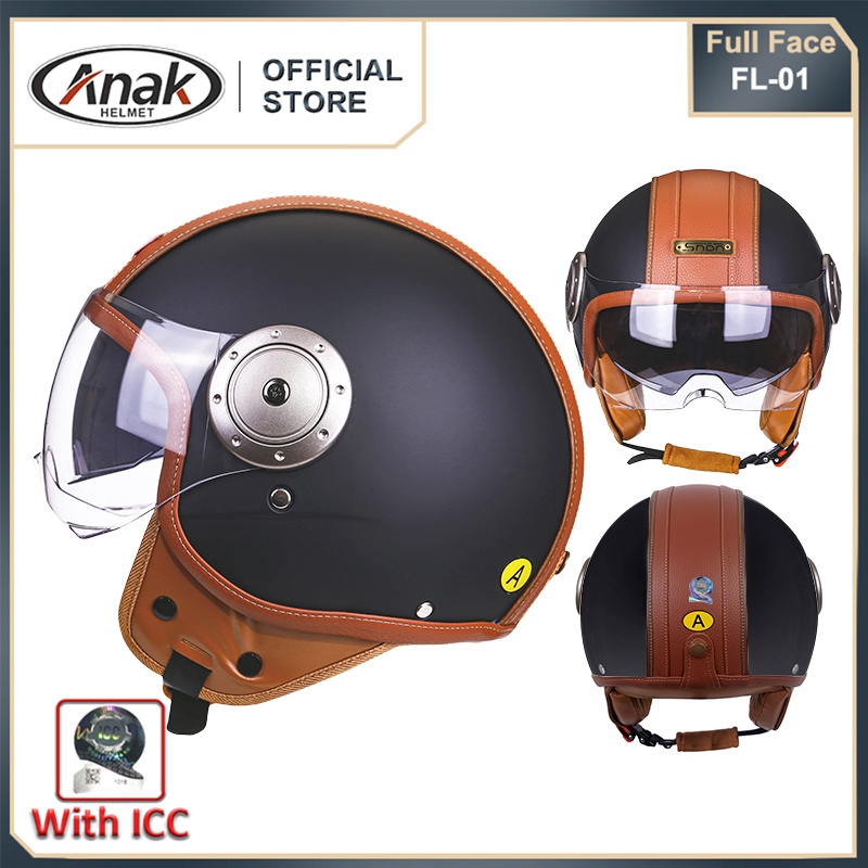 Anak Original Removable Dual Visor Motorcycle Half Face Helmet For ...