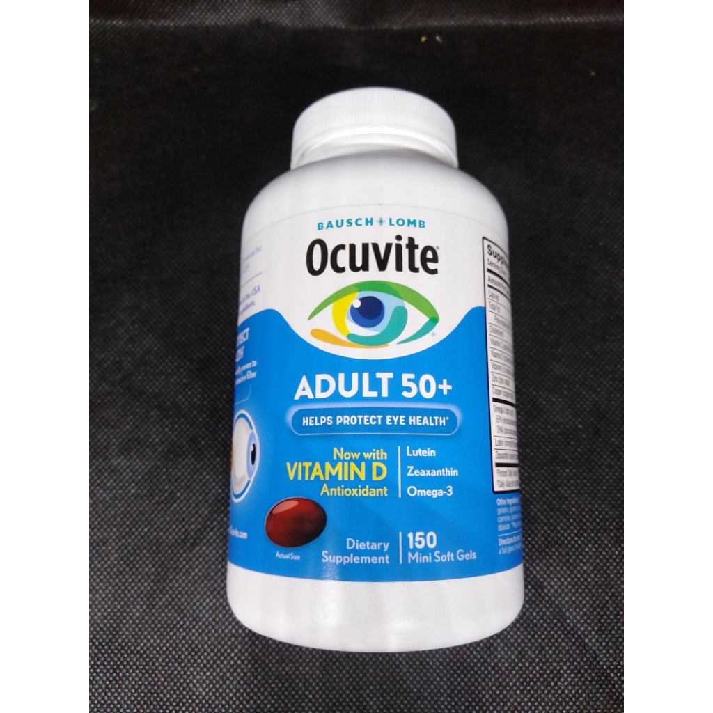 150 Softgels Ocuvite Adult 50+ Eye Vitamins & Minerals Bausch + Lomb ...