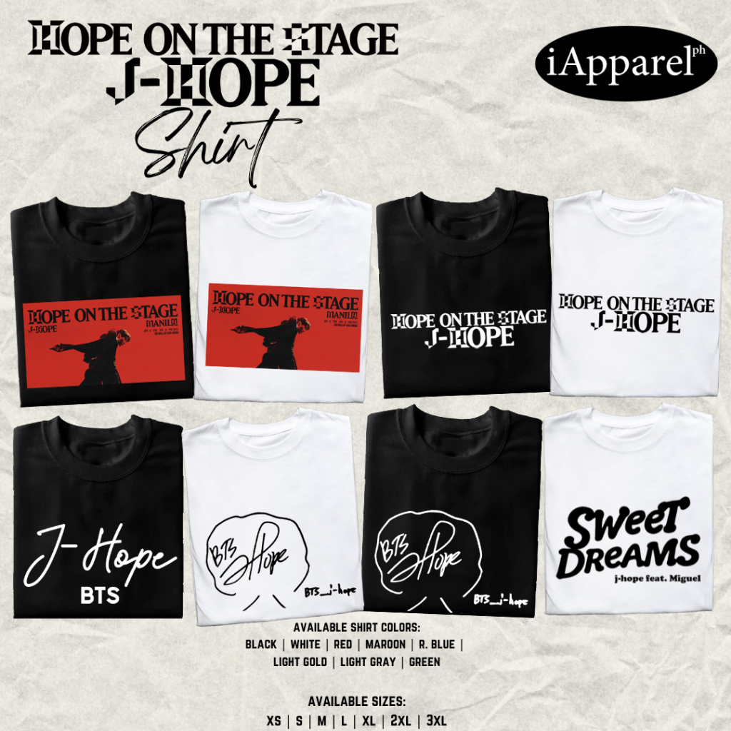 J-HOPE HOPE ON THE STAGE MANILA T-SHIRT - iapparelph | Shopee Philippines