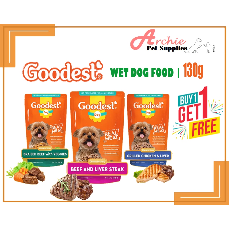 GOODEST WET DOG FOOD for All Stage | 130g (BUY1 GET1 FREE) | Shopee ...