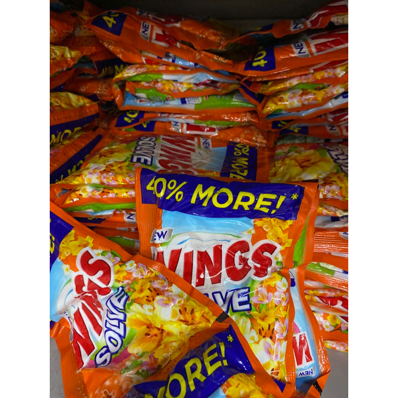 Wings Solve floral fresh detergent 70g x 6's | Shopee Philippines