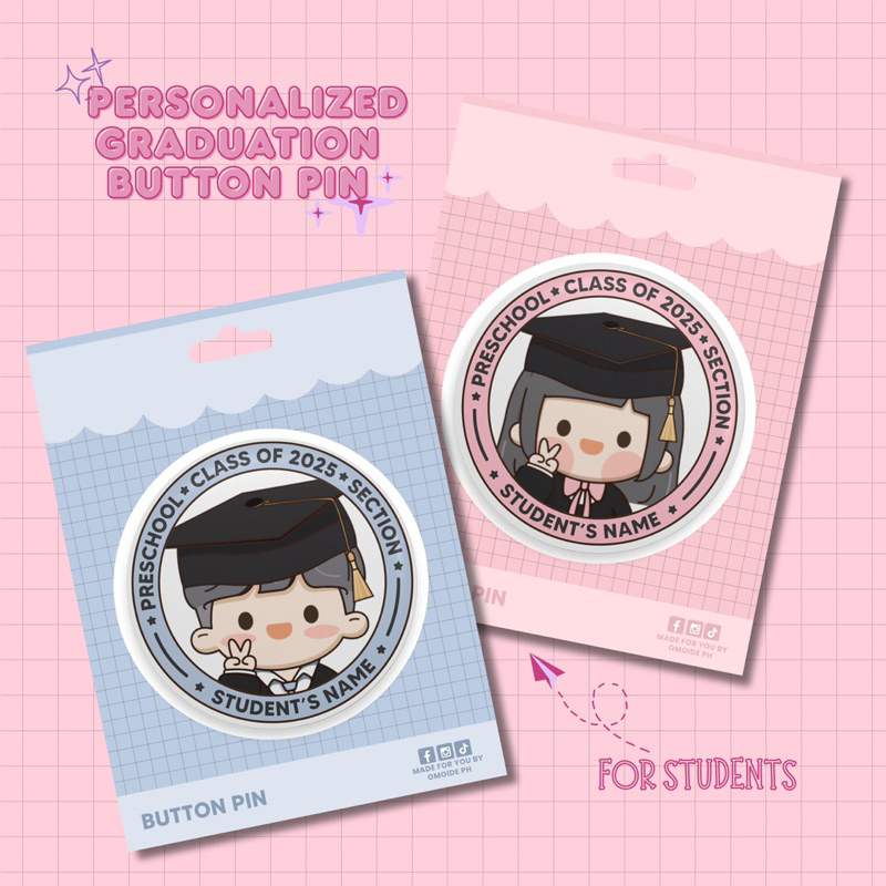 Graduation Button Pin (58mm) | Shopee Philippines