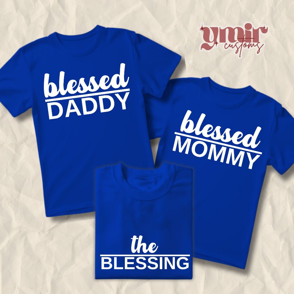 SOLD PER PIECE | BLESSED Family Shirt (Royal Blue) | Shopee Philippines