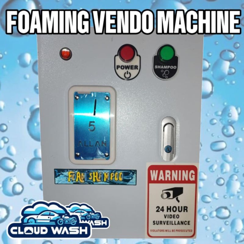CAR SHAMPOO FOAMING VENDO MACHINE FOR CARWASH (COMPLETE SET, PLUG AND ...