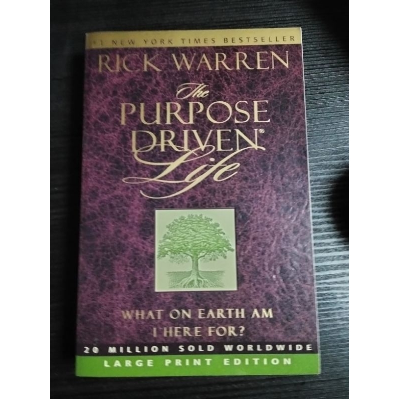 THE PURPOSE DRIVEN LIFE by RICK WARREN (LARGE PRINT EDITION/TRADEPAPERBACK) | Shopee Philippines