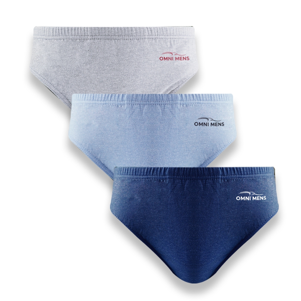 OMNI By SO-EN Men's 3in1 Adonis Collection Cotton Bikini Inside Briefs ...