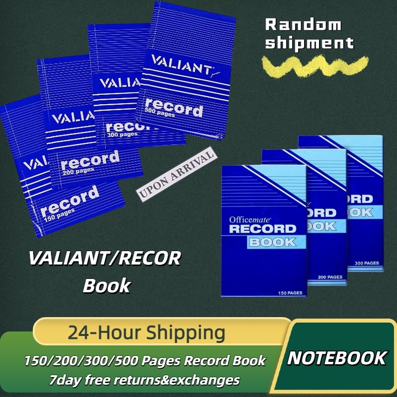VALIANT/RECORD BOOK STANDARD SIZE AVAILABLE 150PAGES, 200PAGES ...