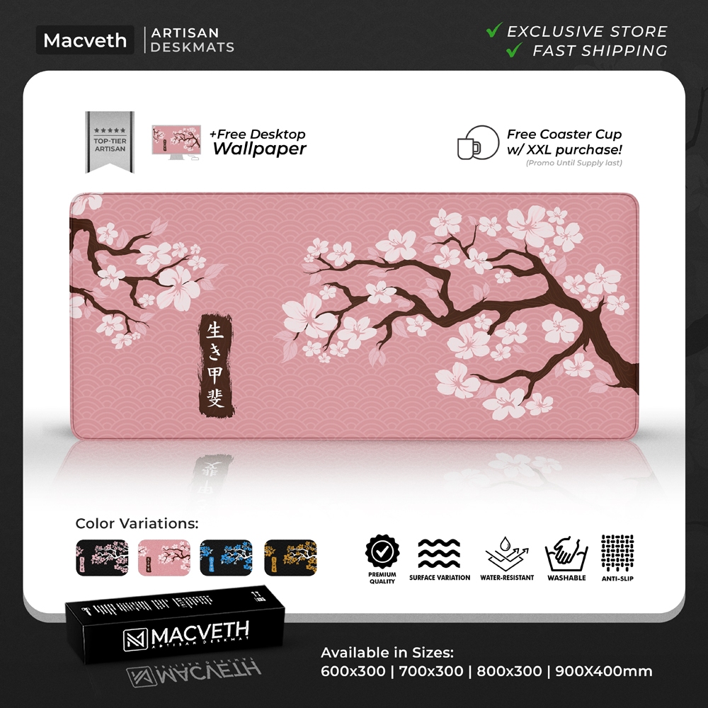 Macveth Mousepad | Hazakura Deskmat | Extended Large Gaming Mouse pad ...
