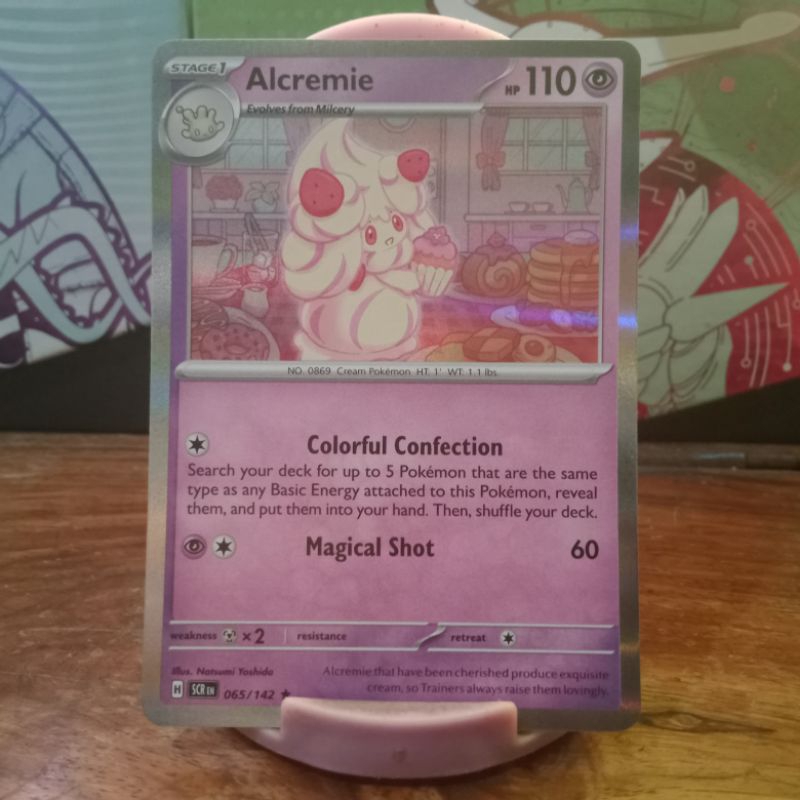 Alcremie - 65/142 - Rare Holo Stellar Crown Pokemon TCG | Shopee ...