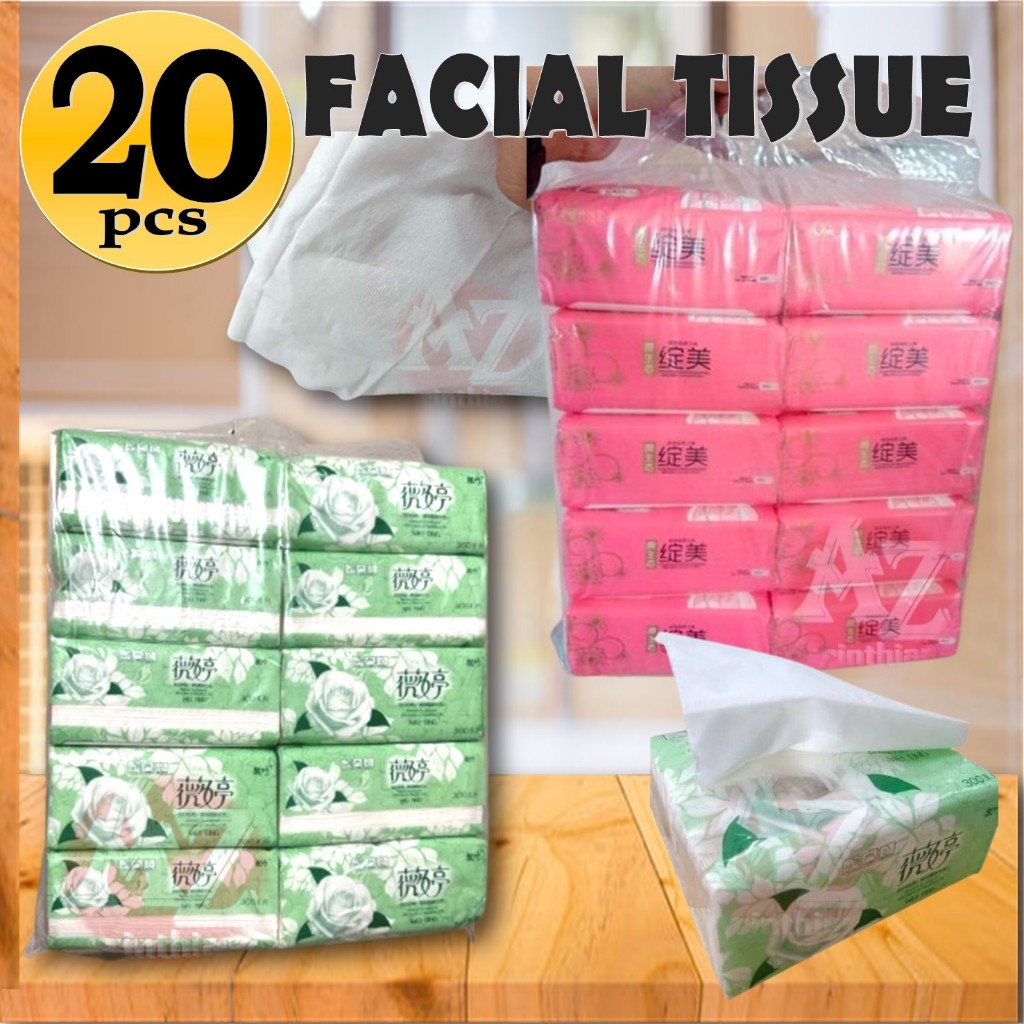 Facial Tissue 4Ply Paper Tissue Soft household tissue paper | Shopee ...