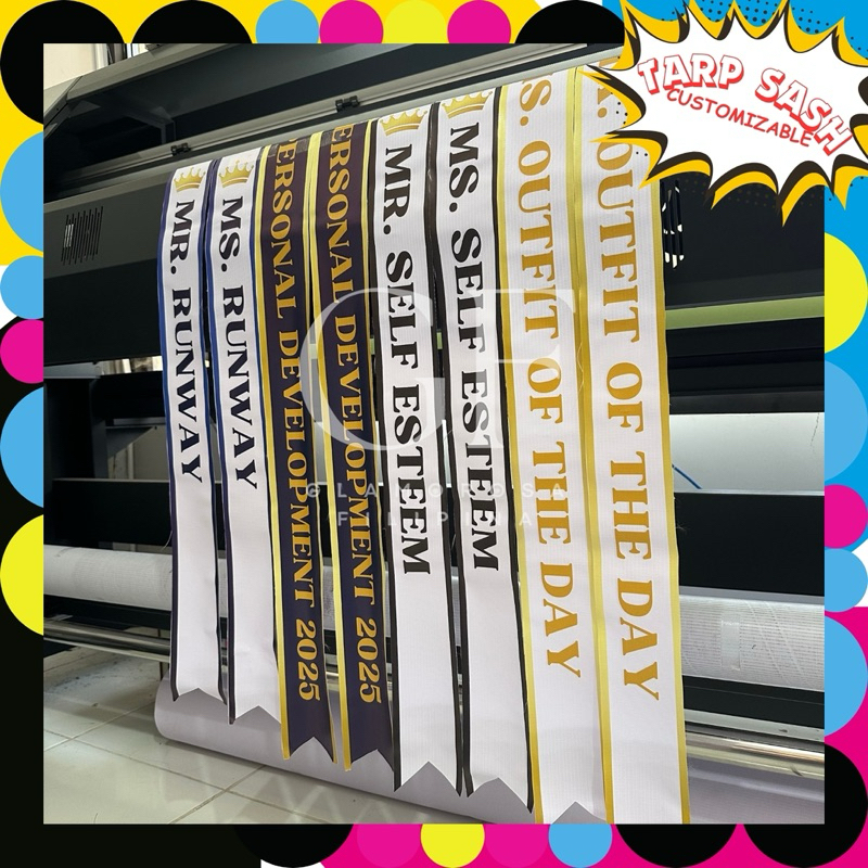 Personalized Tarpaulin Sash — Perfect for Pageants & Awards | Shopee ...