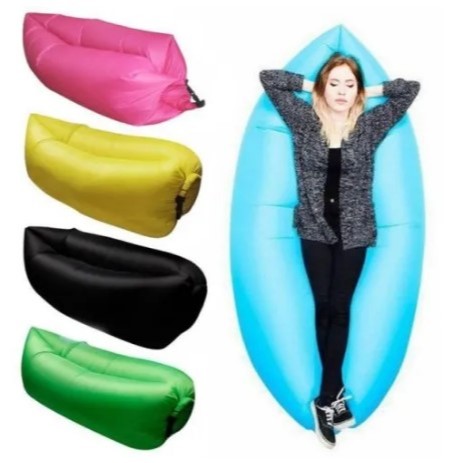Inflatable Outdoor Sleeping Sofa Banana Sleeping Bag Portable Air Bed ...