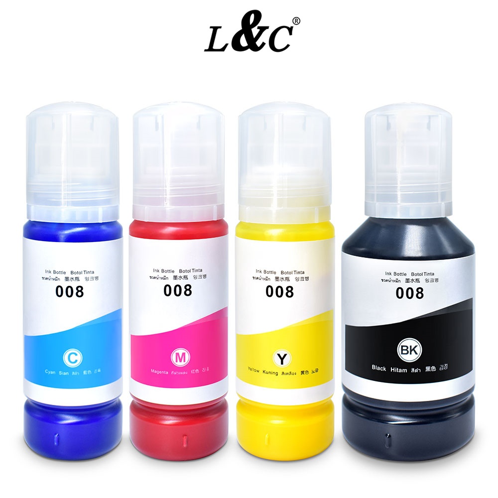 L&C 008 Pigment Ink For Epson 008 Ink For Epson L6460 L6490 L6550 L6570 ...