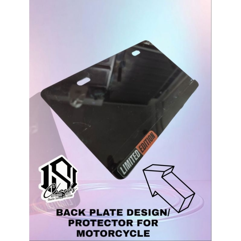 Backplate Design/Protector for Motorcycle New Plate | Shopee Philippines