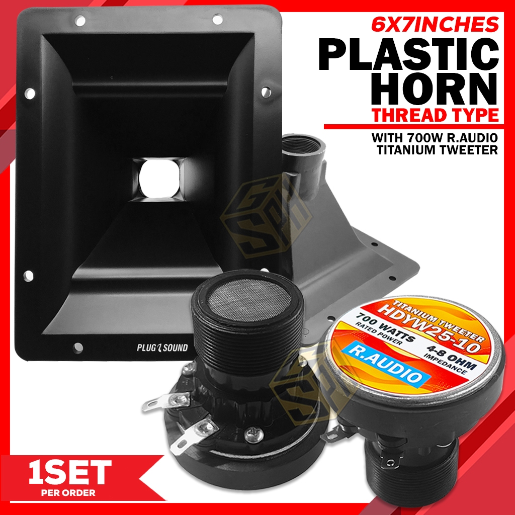 6X7 Inches Plastic Horn Thread Type for Driver Unit/Tweeter With 700W R ...