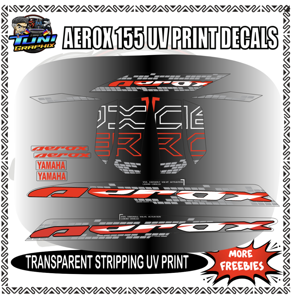 AEROX 155 V2 MALAYSIAN DECALS 2024 NEW DESIGN ( PREMIUM UV PRINT ...