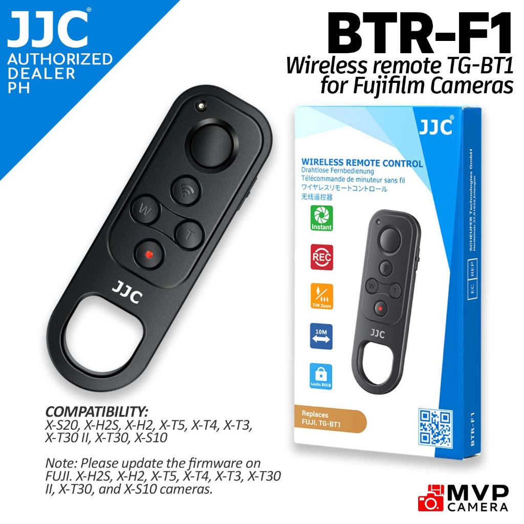 JJC BTR-F1 Bluetooth Wireless Remote Control Shutter Fuji Fujifilm TG-BT1 XS20 XH2S XH2 XT5 XT4 ...