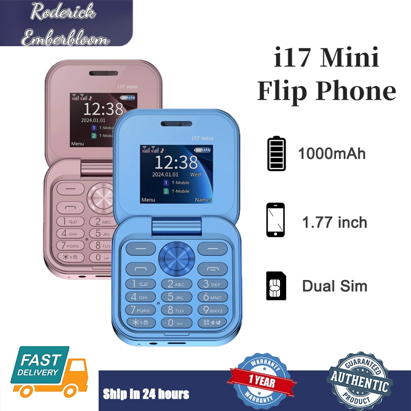 Original Flip Phone i17 Mini Mobile Phone dual card flip phone Keypad ...