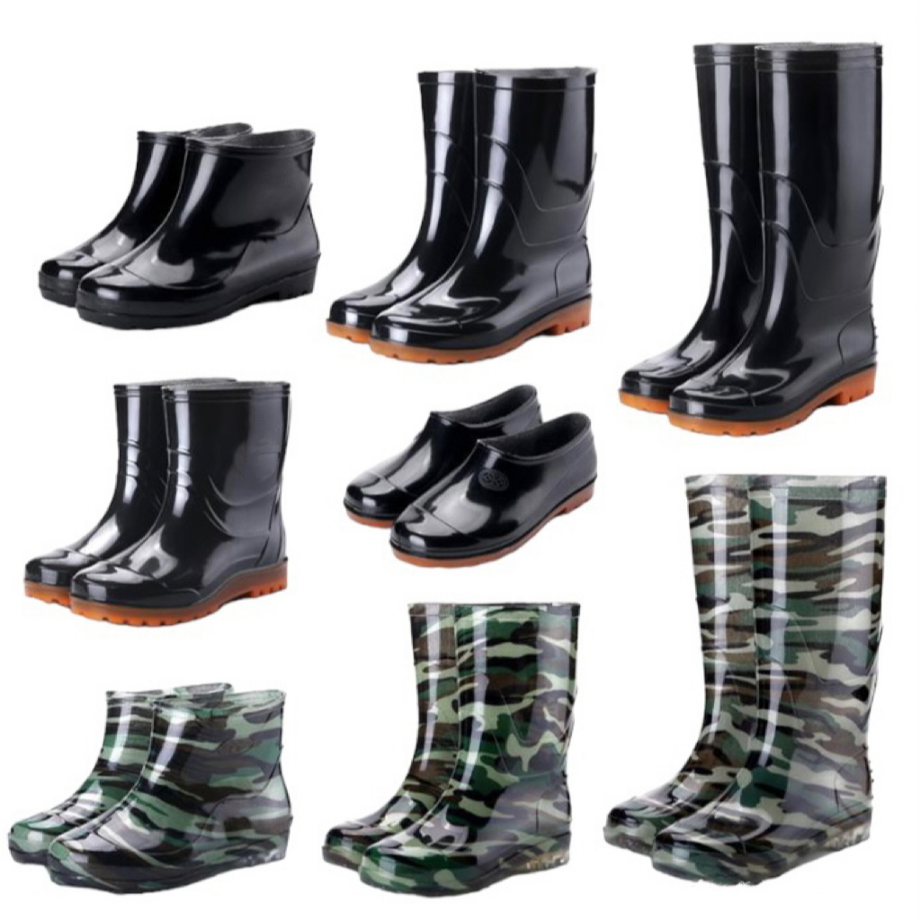 High tube rain boots for men heavy duty water boots bota for men rain ...