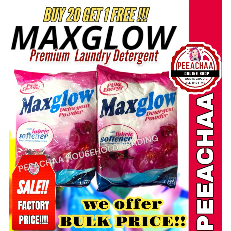 ORIGINAL Maxglow all Mighthy sunwhite Laundry detergent powder with ...