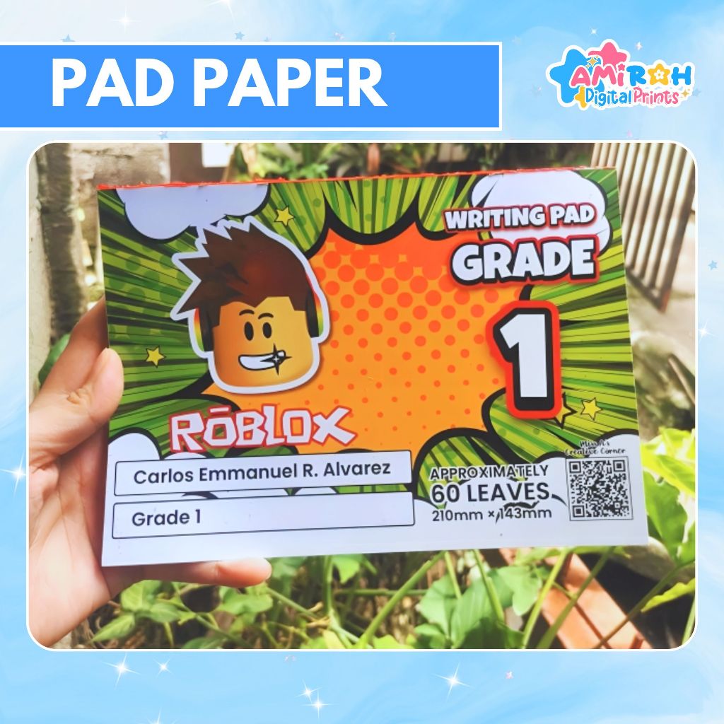 Personalized Writing Pad Paper Preschool to Kinder, (Grade 1-3) 60 ...