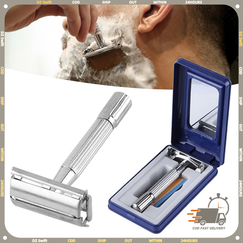 Manual Double Edge Shaver Stainless Steel Safety Razor With Blade Brush ...