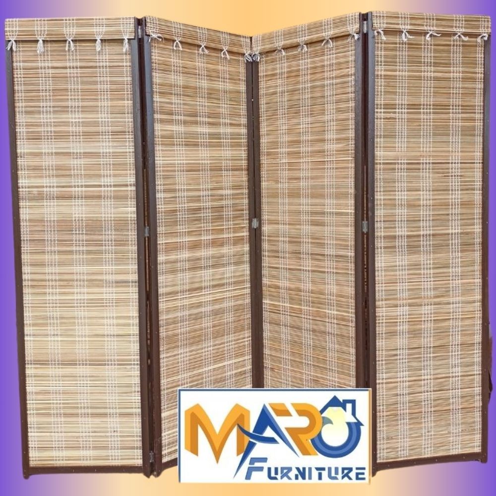 JAPANESE STYLE DIVIDER FREE VARNISH ROOM PARTITION 4 PANELS | Shopee ...
