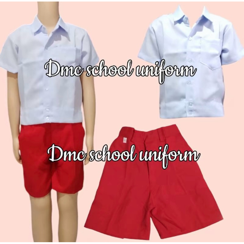 TERNO POLO AND RED SHORT PLAIN COLOR | Shopee Philippines