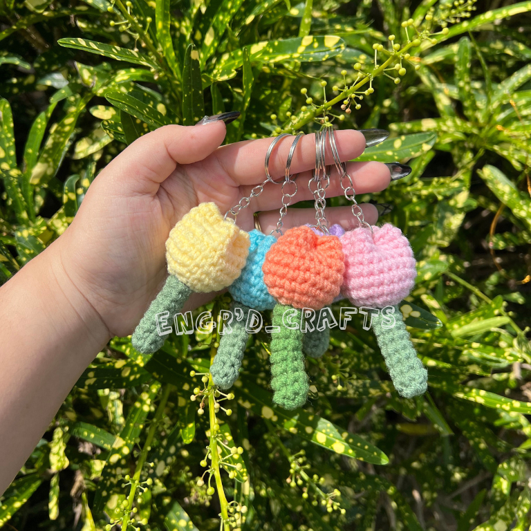 CROCHET TULIP KEYCHAIN | Shopee Philippines