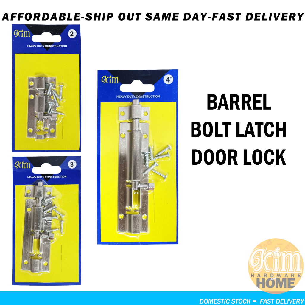 KIM Barrel Bolt Latch Door Sliding Lock | Shopee Philippines