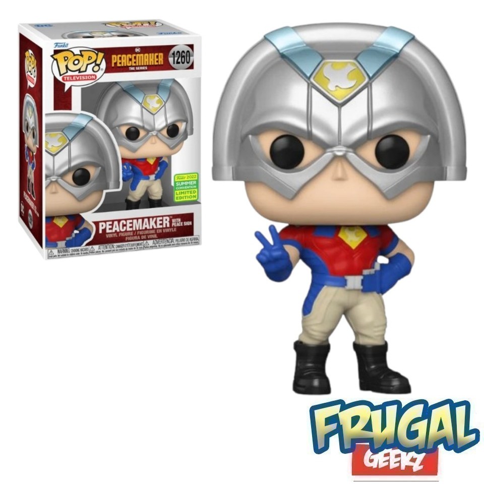 Funko Pop! Television : DC Peacemaker- Peacemaker with Peace Sign Vinyl ...