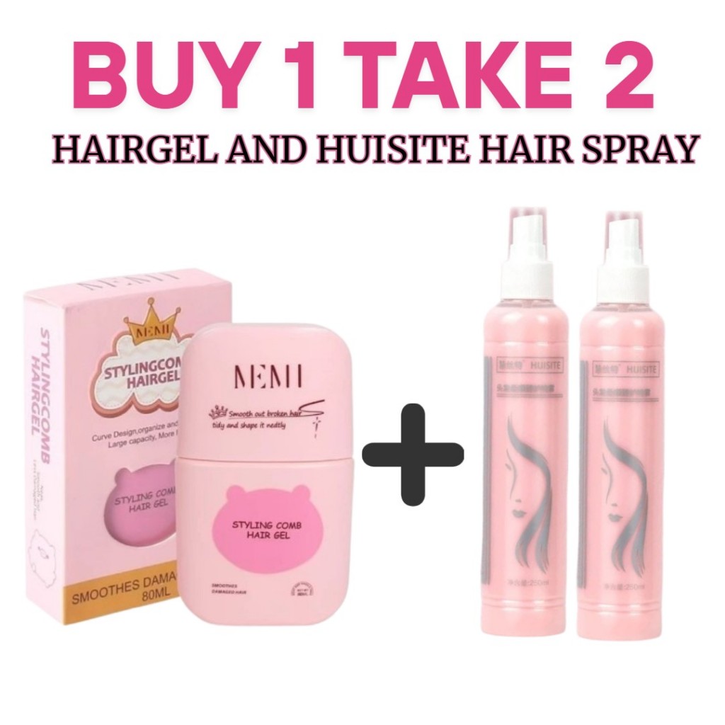 BUY 1 TAKE MEMI SHAPING HAIR GEL WITH STYLING COMB AND 2PCS HUISITE ...