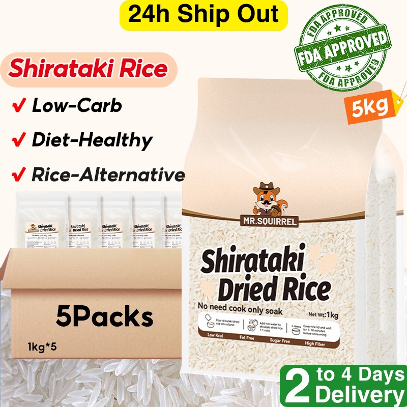 Mr.Squirre 10KG Organic Dried Shirataki Rice / Konjac Keto Low Carb ...