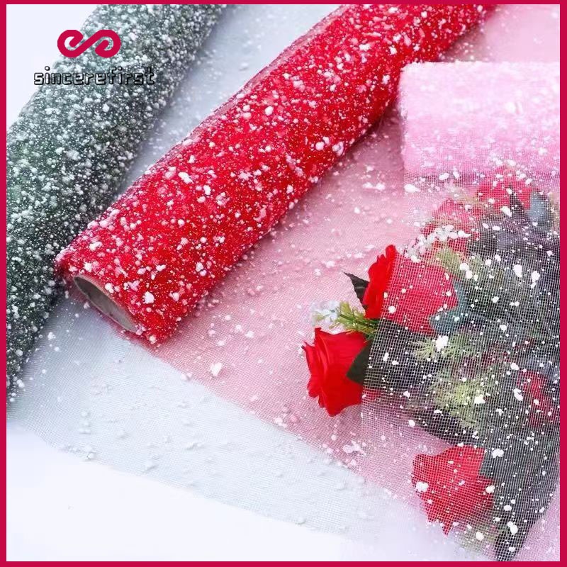 Snow Dot Gauze Bouquet Diy Material Gauze Mesh Snowflake Gauze Gift ...