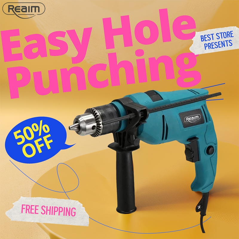 REAIM Impact Drill Heavy Duty Original Electric Drill Heavy Duty Barena ...