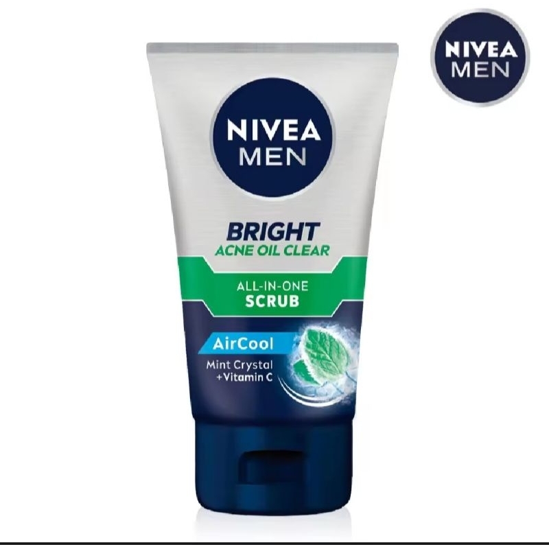 Nivea Men BRIGHT Acne Oil Clear Facial Scrub 50g | Shopee Philippines
